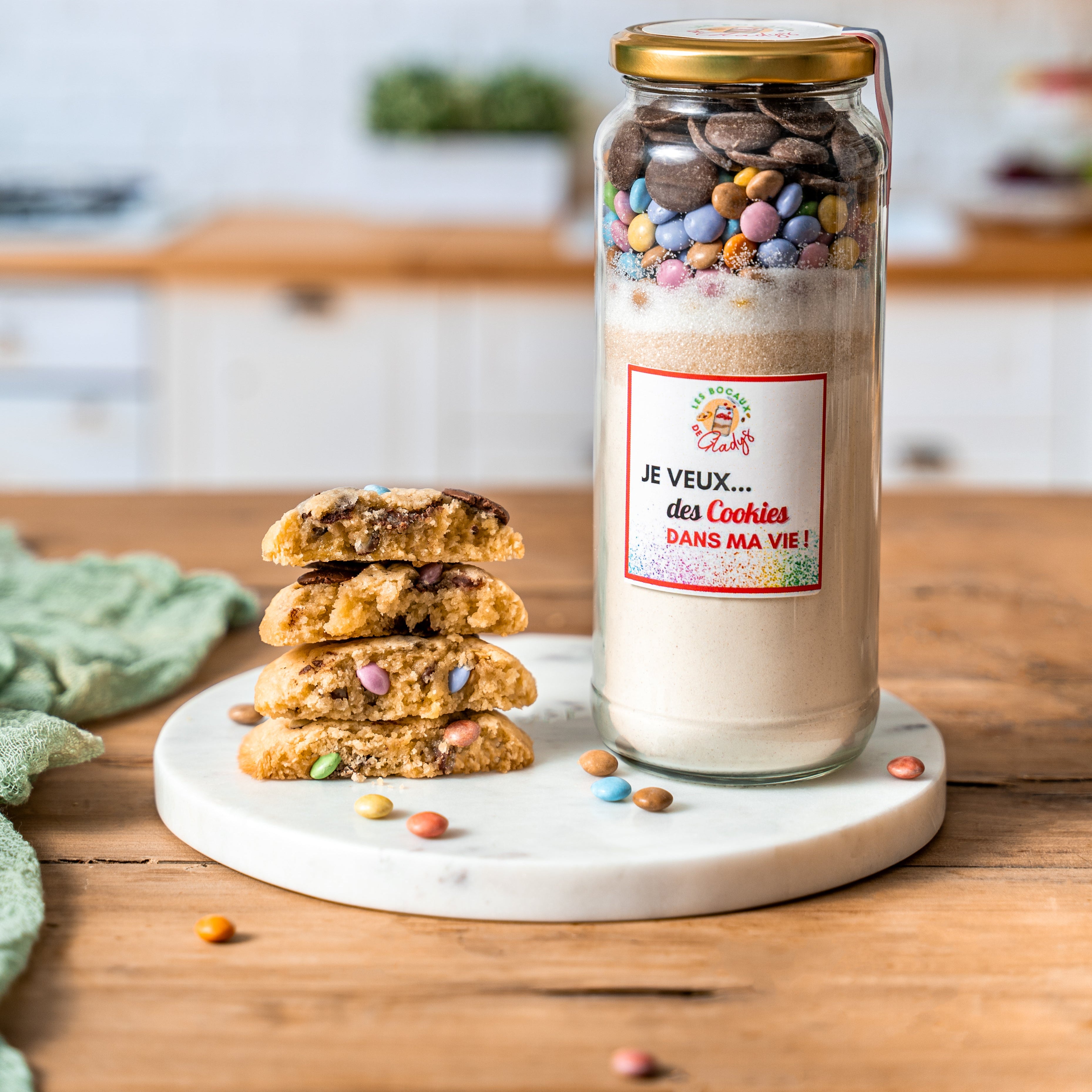 Cookies maison – Kits prêts à pâtisser personnalisés – Les Bocaux de Gladys